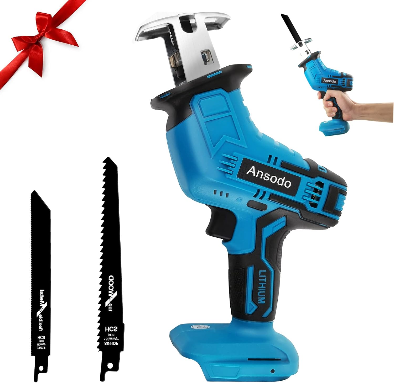 Amazon | Ansodo 電動のこぎり 充電式 レシプロソー 21V無段変速 電動ノコギリ 家庭用 小型 ストローク長15mm ストローク数3000回/分 DIY 木工切断 金属切断 ...