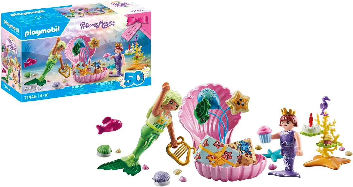 Playmobil 71446 Princess Magic: Mermaid Birthday Party, cheerful ...