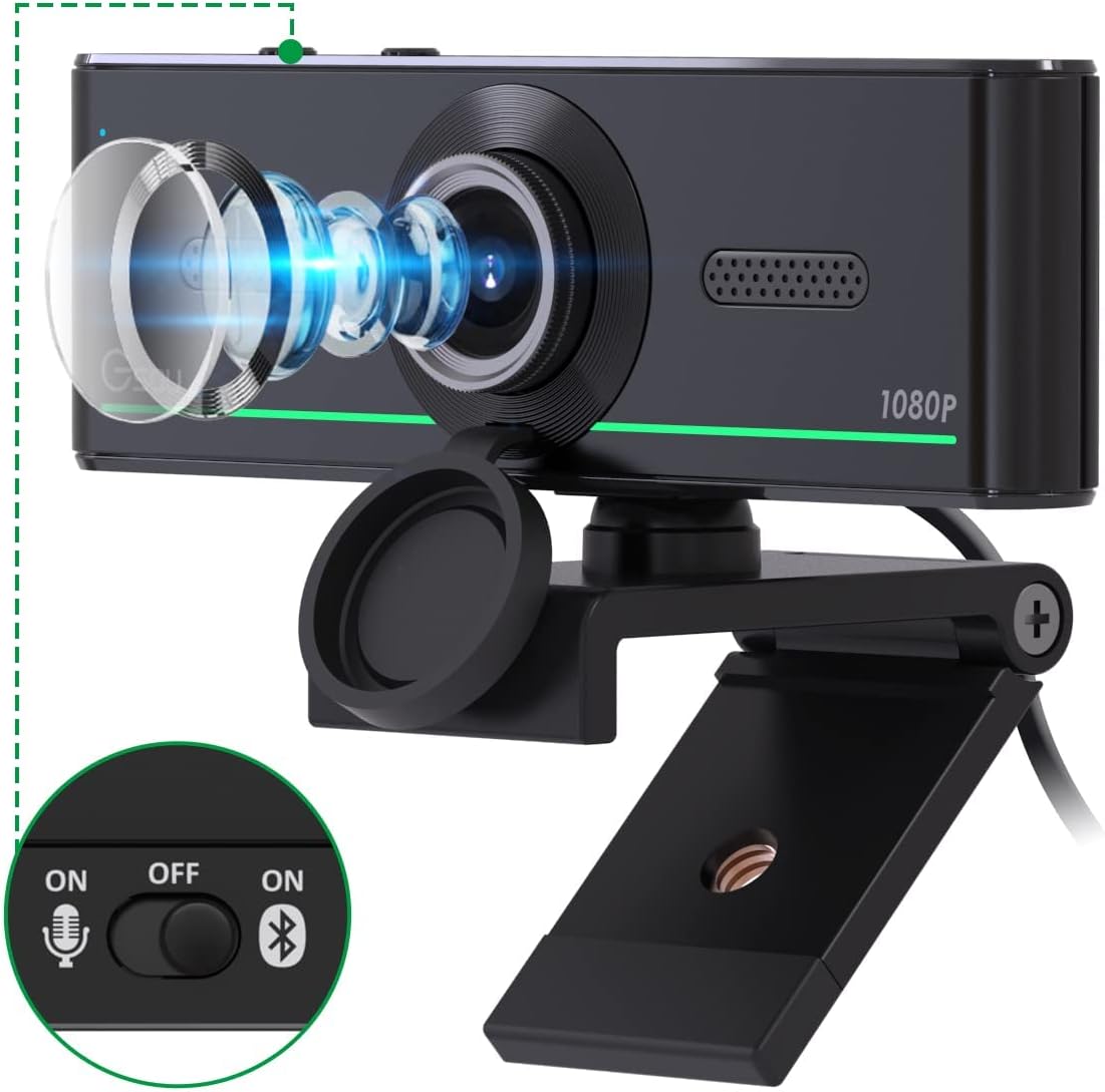 Amazon.com : Gsou 1080P Webcam with microphone for desktop, Computer ...