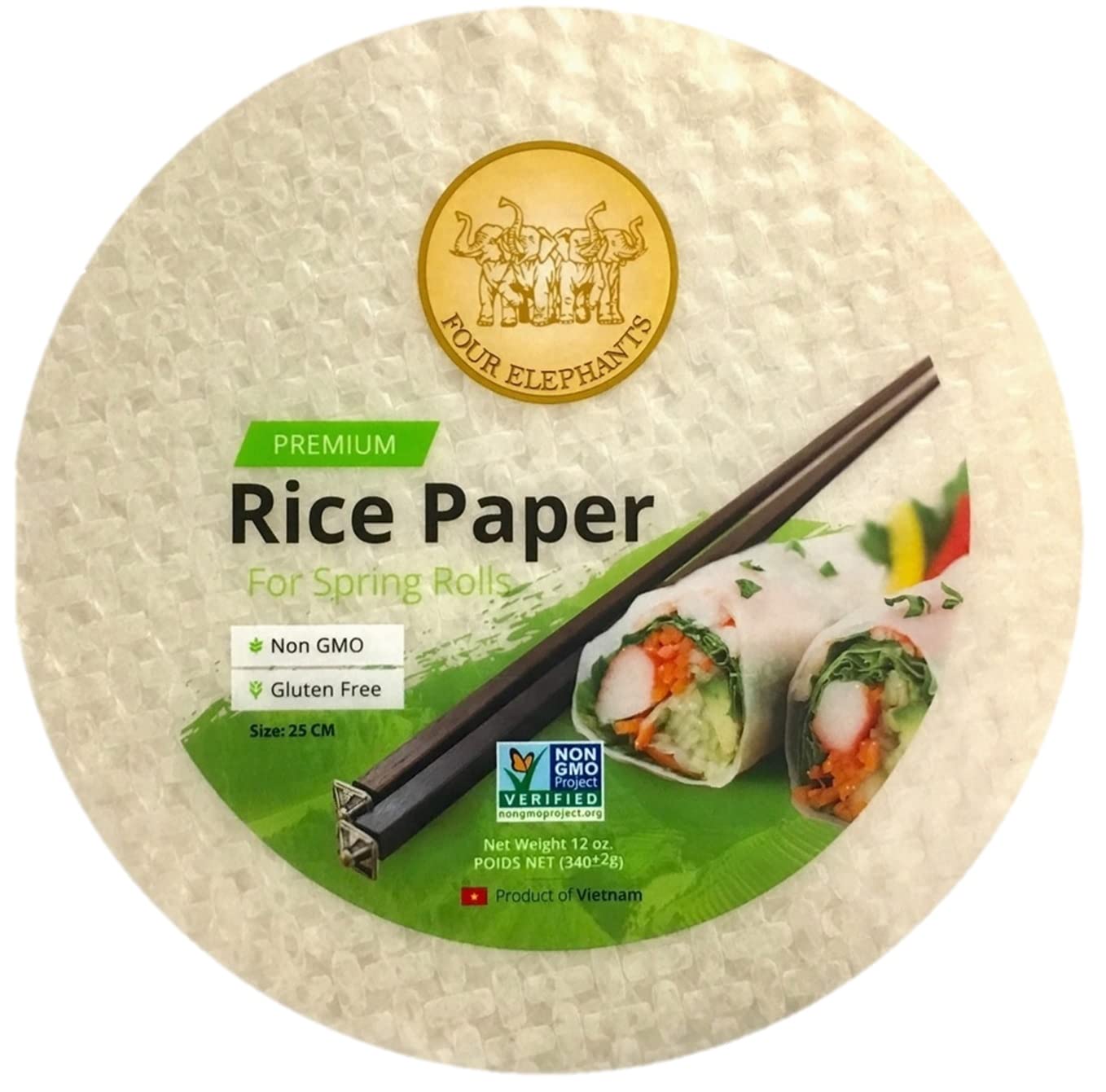 Amazon.com: Four Elephants Premium Extra Large Spring Roll Rice Paper ...