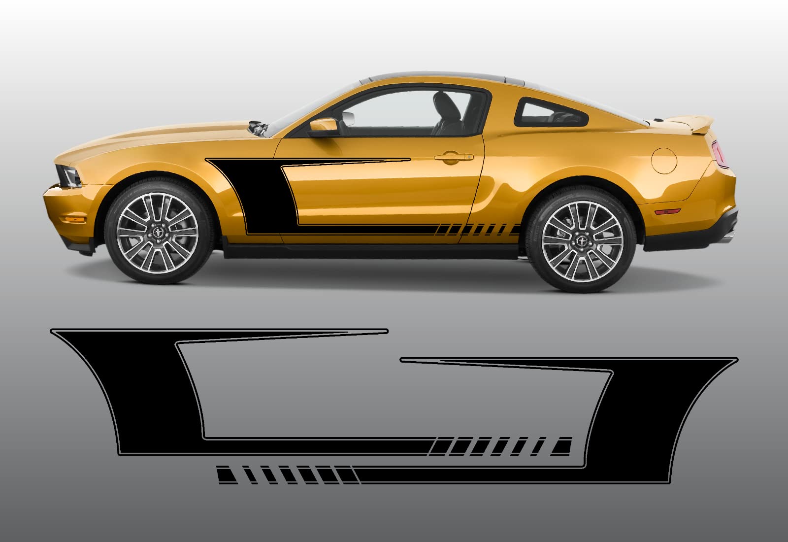 Mustang Side Drawing
