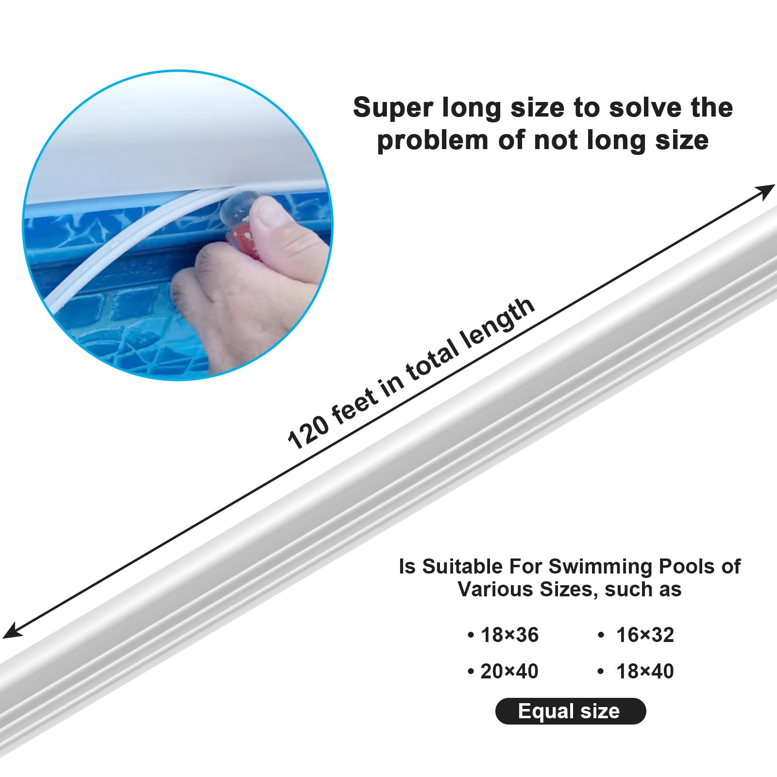 Snapklik.com : 120 Foot Swimming Roll QP1562 Pool Liner Lock,Entrance ...