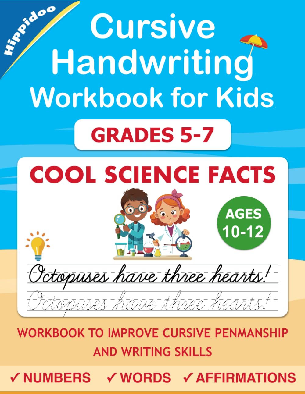 Cursive Handwriting Workbook for Kids Ages 10-12, Grades 5-7: Cool ...