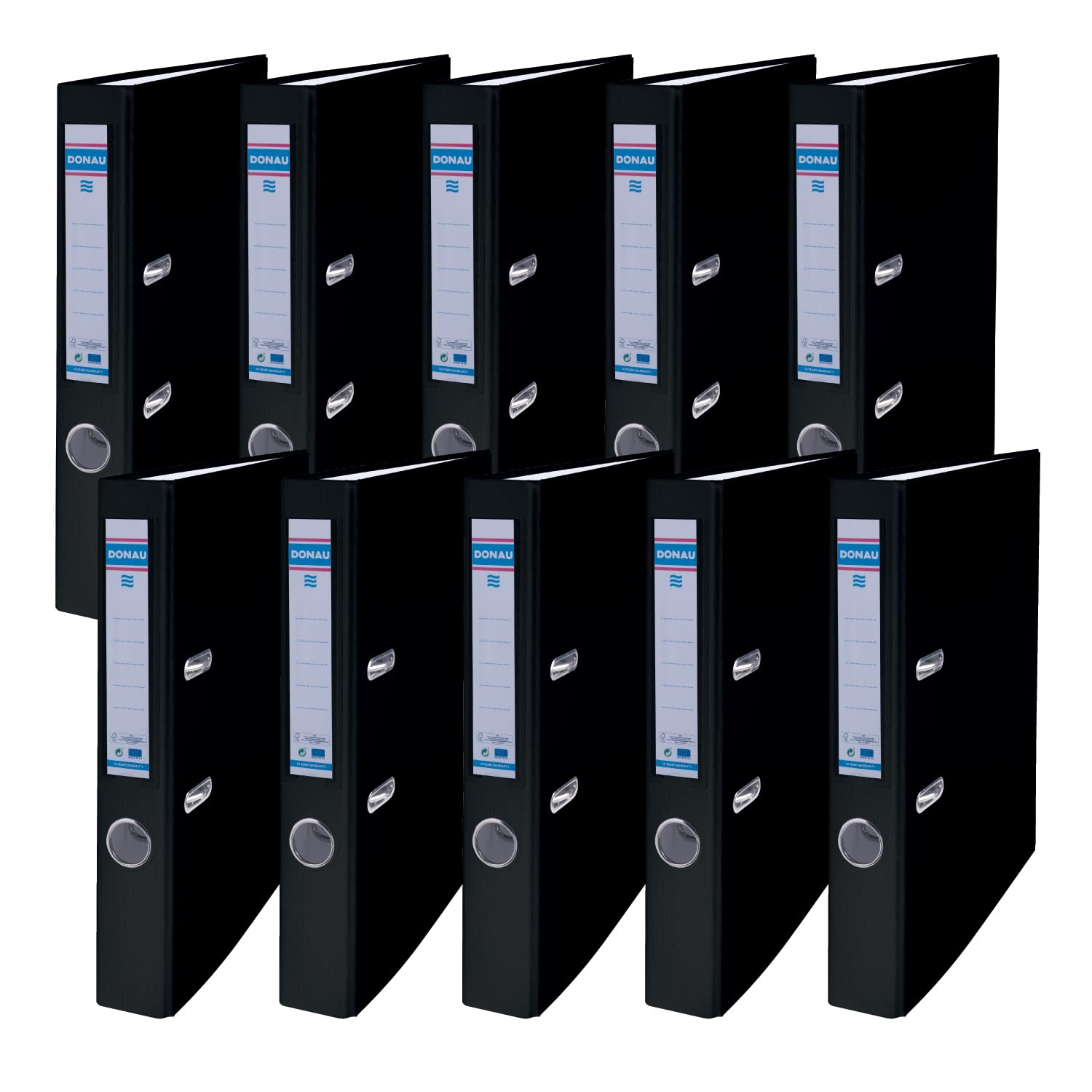 DONAU Master Binder Lever Arch File Folder Slim Pack of 10 FSC/DIN A4 ...