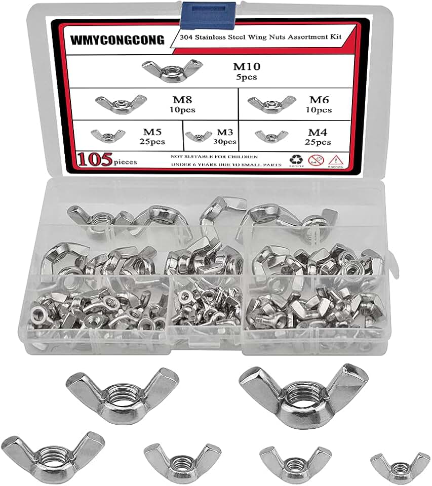 Amazon.co.uk: Wing Nuts - Wing Nuts / Nuts: DIY & Tools