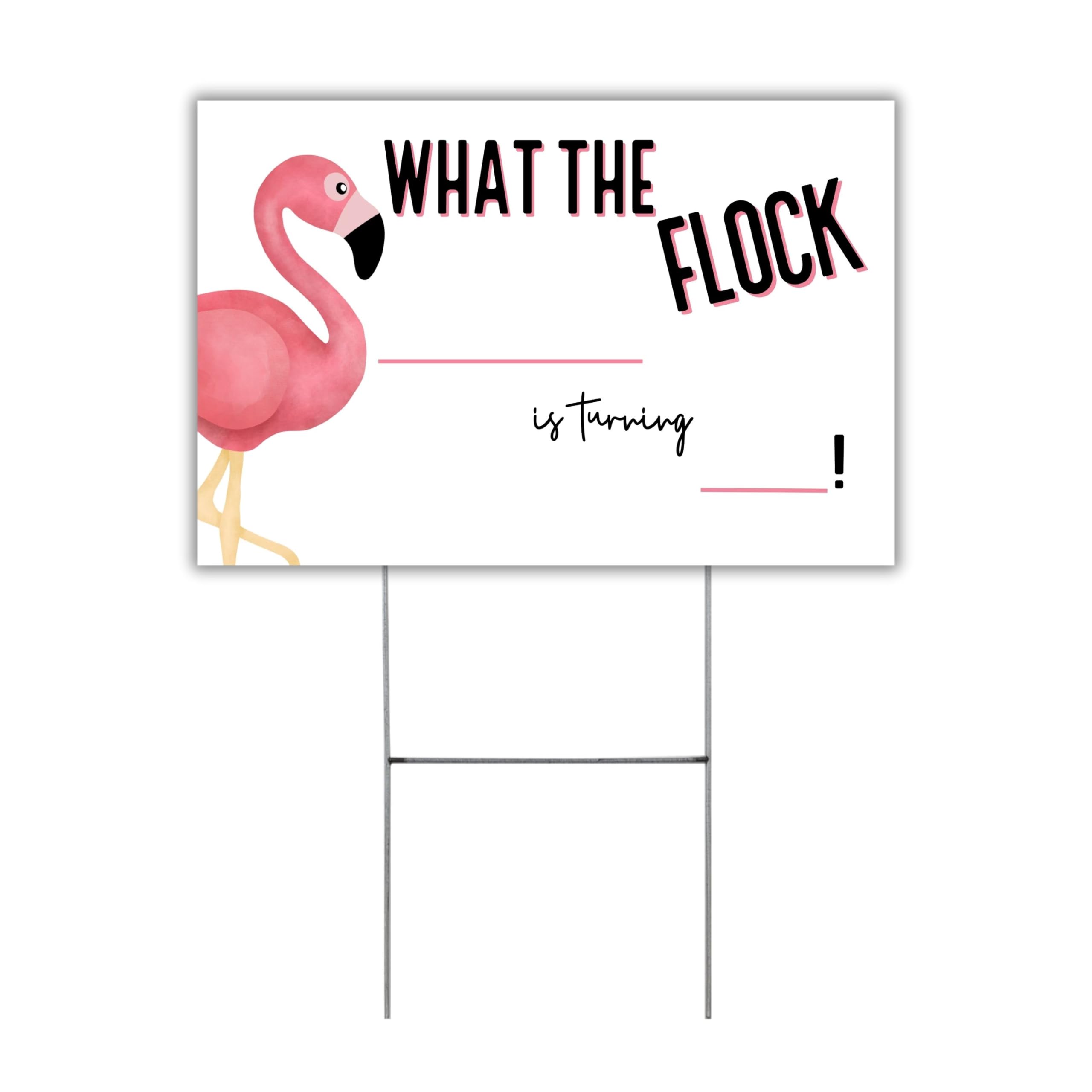 Amazon.com : You Have Been Flocked Pink Flamingo Yard Sign | 12 x 18 ...