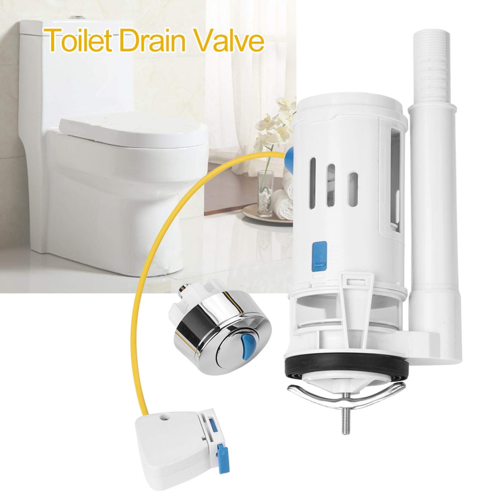 ABS Toilet Fitting Dual Flush Toilet Drain Valve - Water Saving Push ...