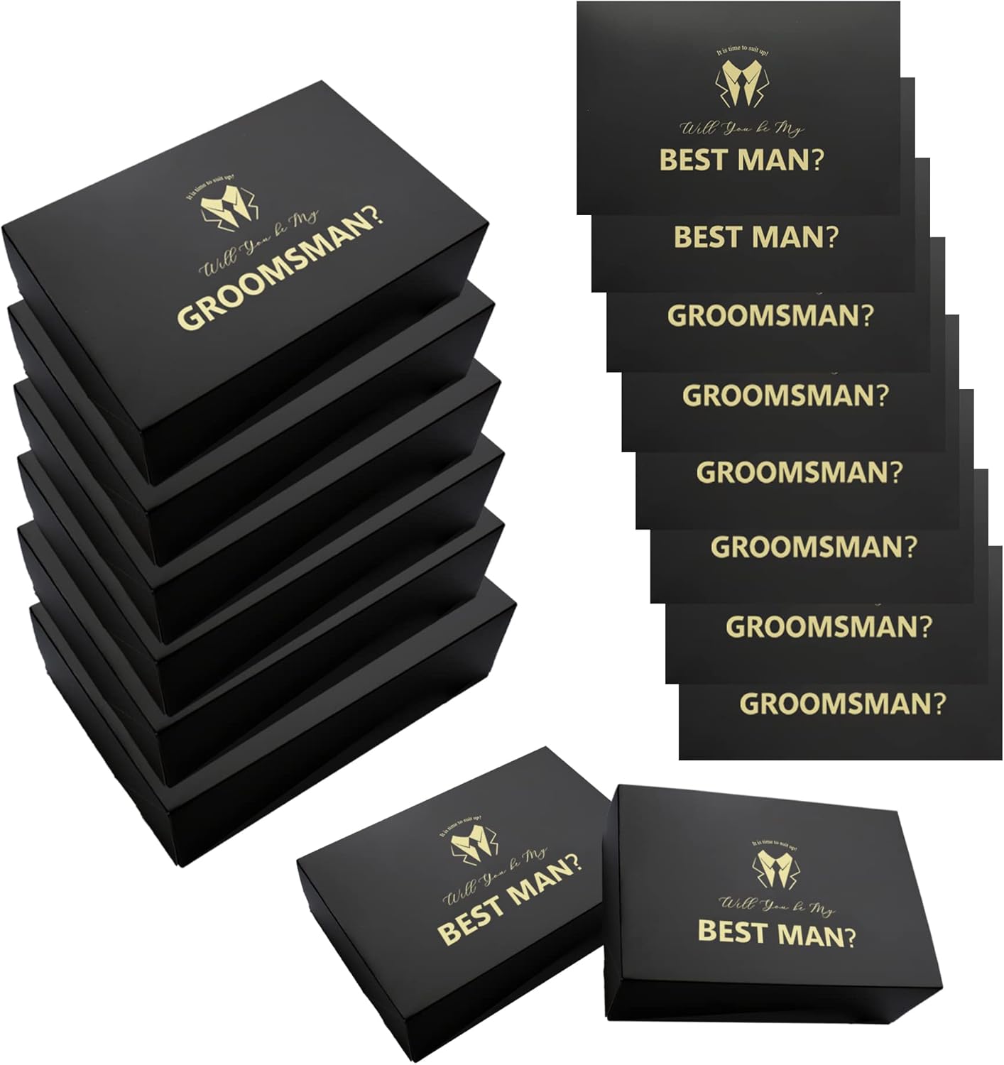 Amazon.com: LADY&HOME Groomsmen Box 8 Packs, Groomsmen Gift Box, Best ...