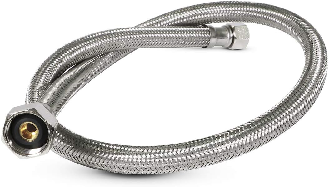EverFlow Faucet Hose Supply Line Chrome Plated Finish 27130-NL, Brass ...