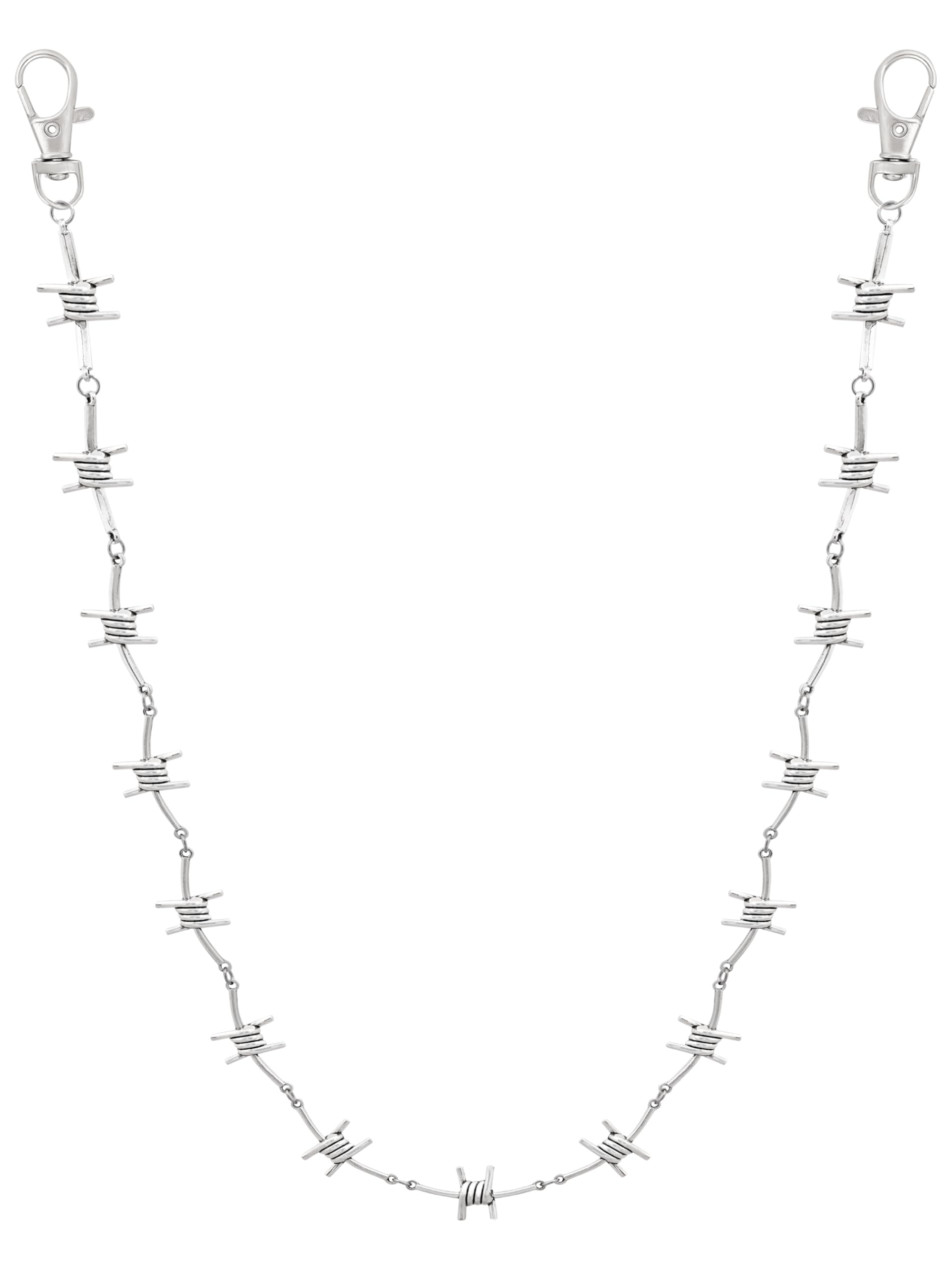 Amazon.com: Sacina Gothic Silver-tone Barbed Wire Pants Chain, Silver ...