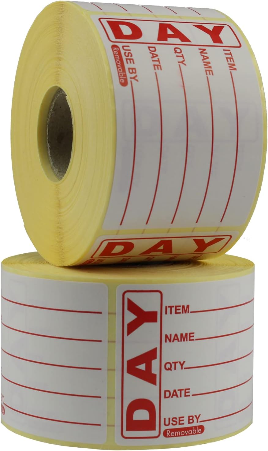 49x74mm Prepped Food Labels - Red Text Removable - Use by Food Labels ...