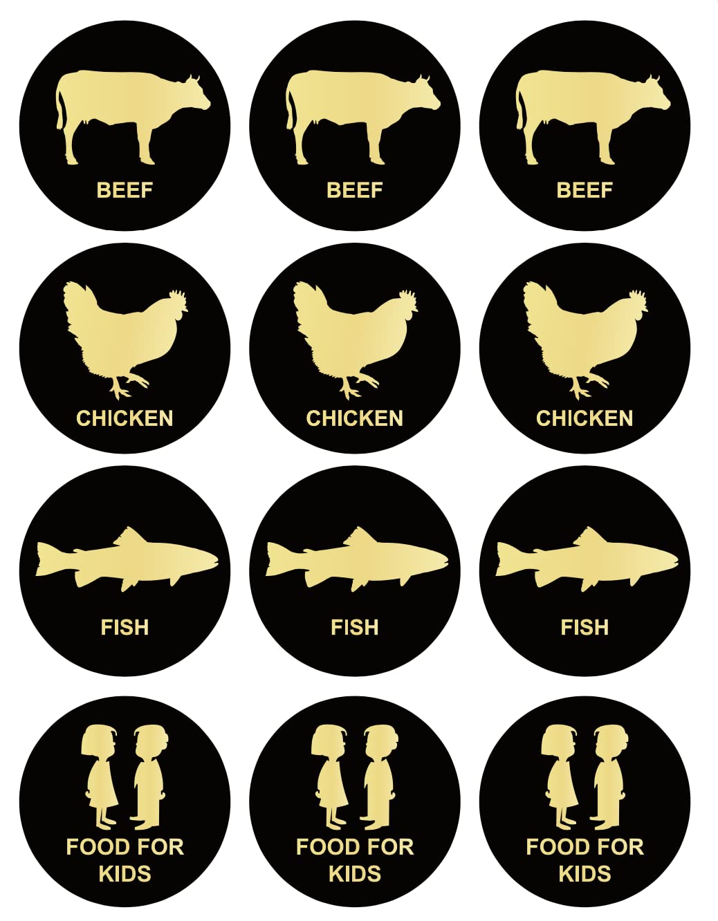 Amazon.com : 1.5 inch 300PCS Beef Chicken Fish Food for Kids Stickers ...
