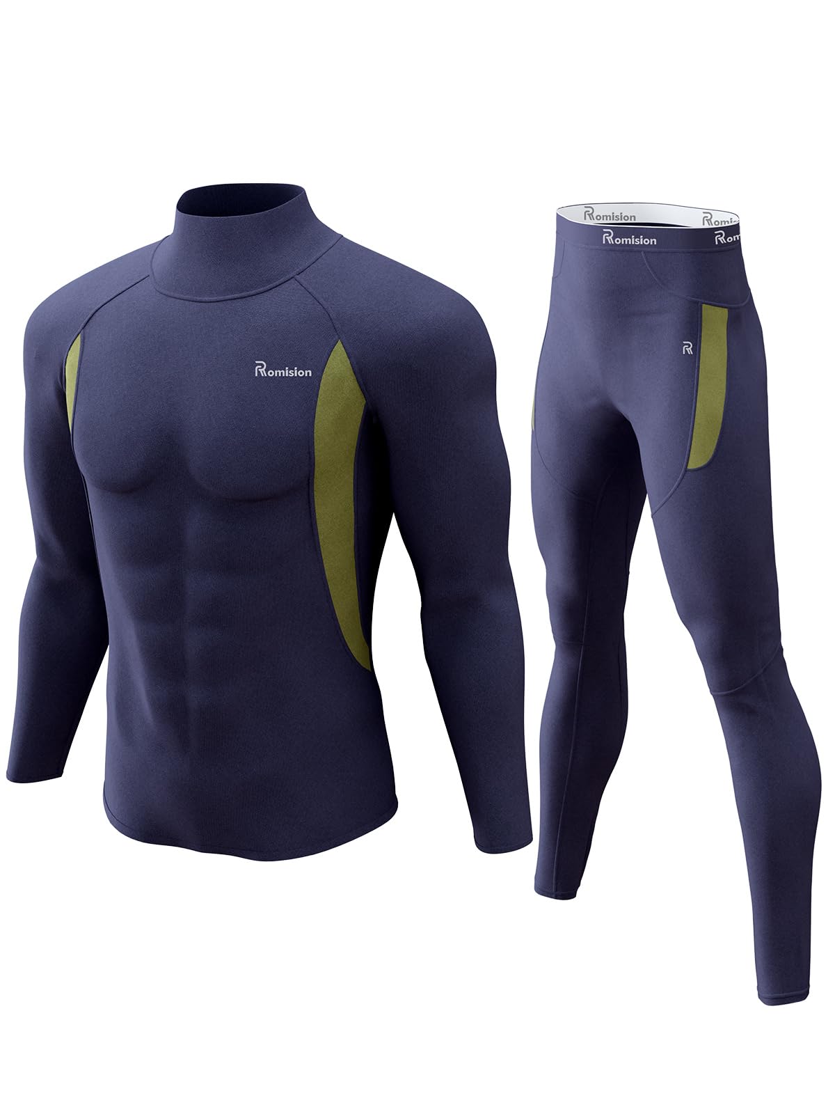 Snapklik.com : Romision Thermal Underwear Long Johns For Men Fleece ...