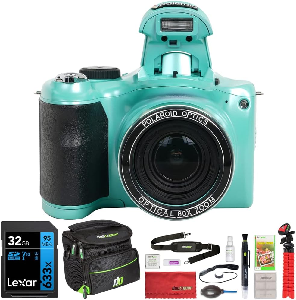 Amazon.com : Polaroid IE6035-TEAL-STK-4 iE6035 18MP 60x Optical Zoom ...