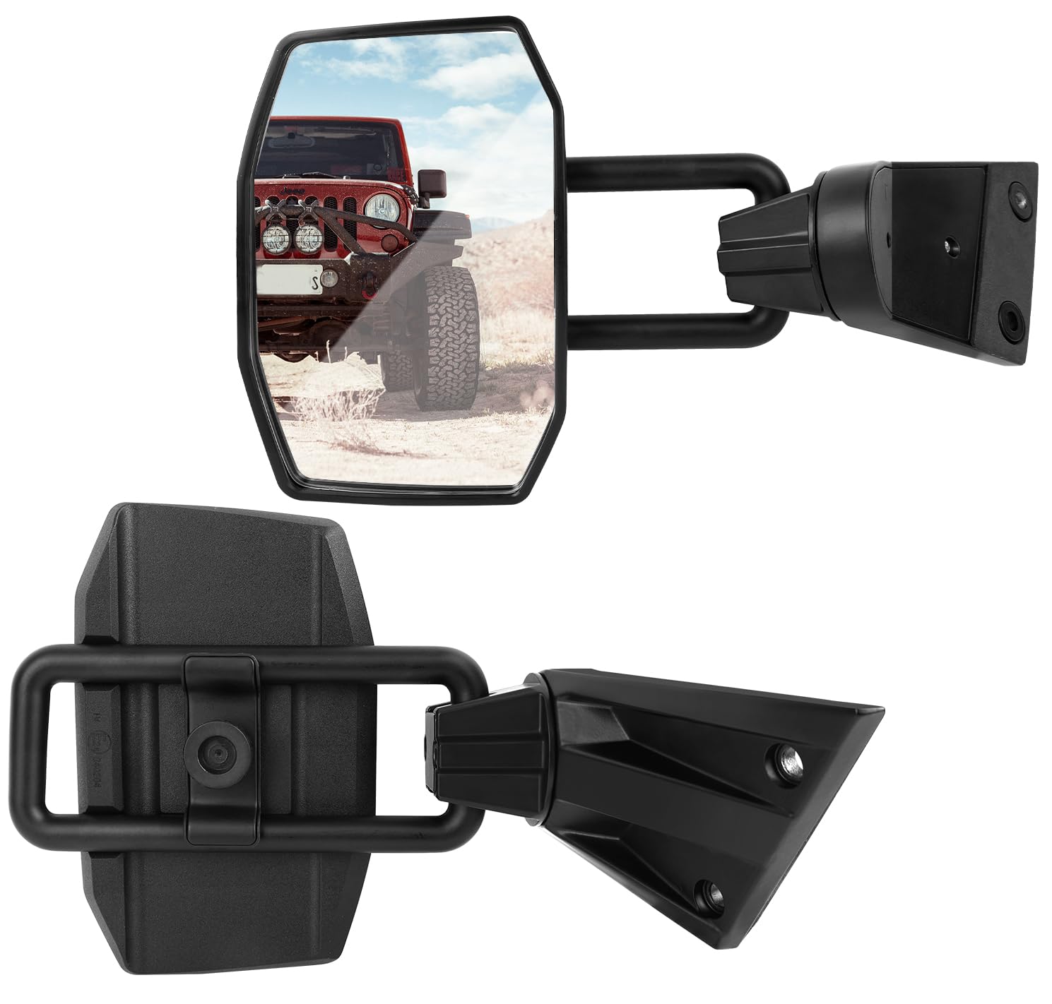 Upgraded Anti-shake Door Off Mirrors, Fit for 2007-2018 Jeep Wrangler ...