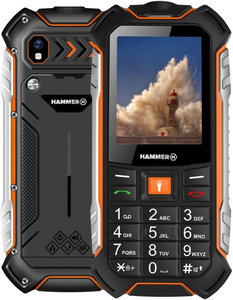 Hammer H Basalt 2,4" Cellulare robusto IP68 IK05 Dual Free SIM 2000 mAh ...