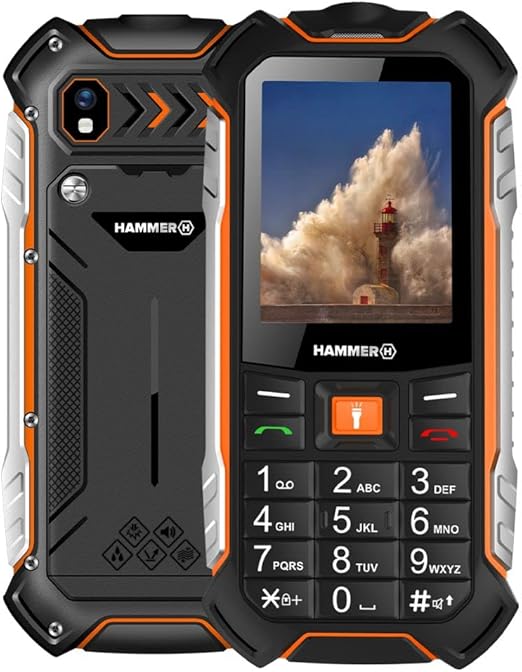 Hammer H Power LTE cell phone without contract,2.4 inch color display ...