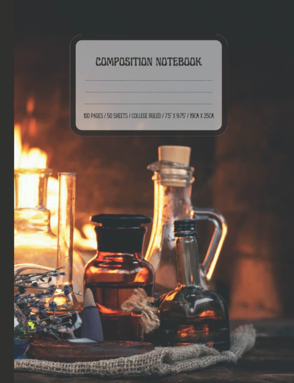 Composition Notebook: Magician apothecary themed notebook, 100 college ...