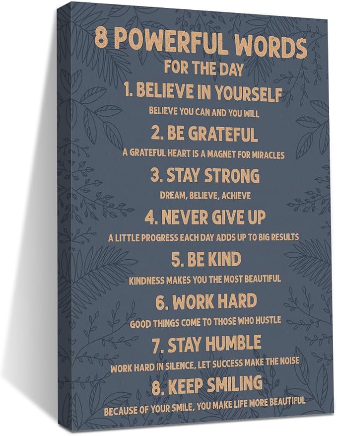 Amazon.com: Inspirational Motivational Posters 8 Powerful Words ...