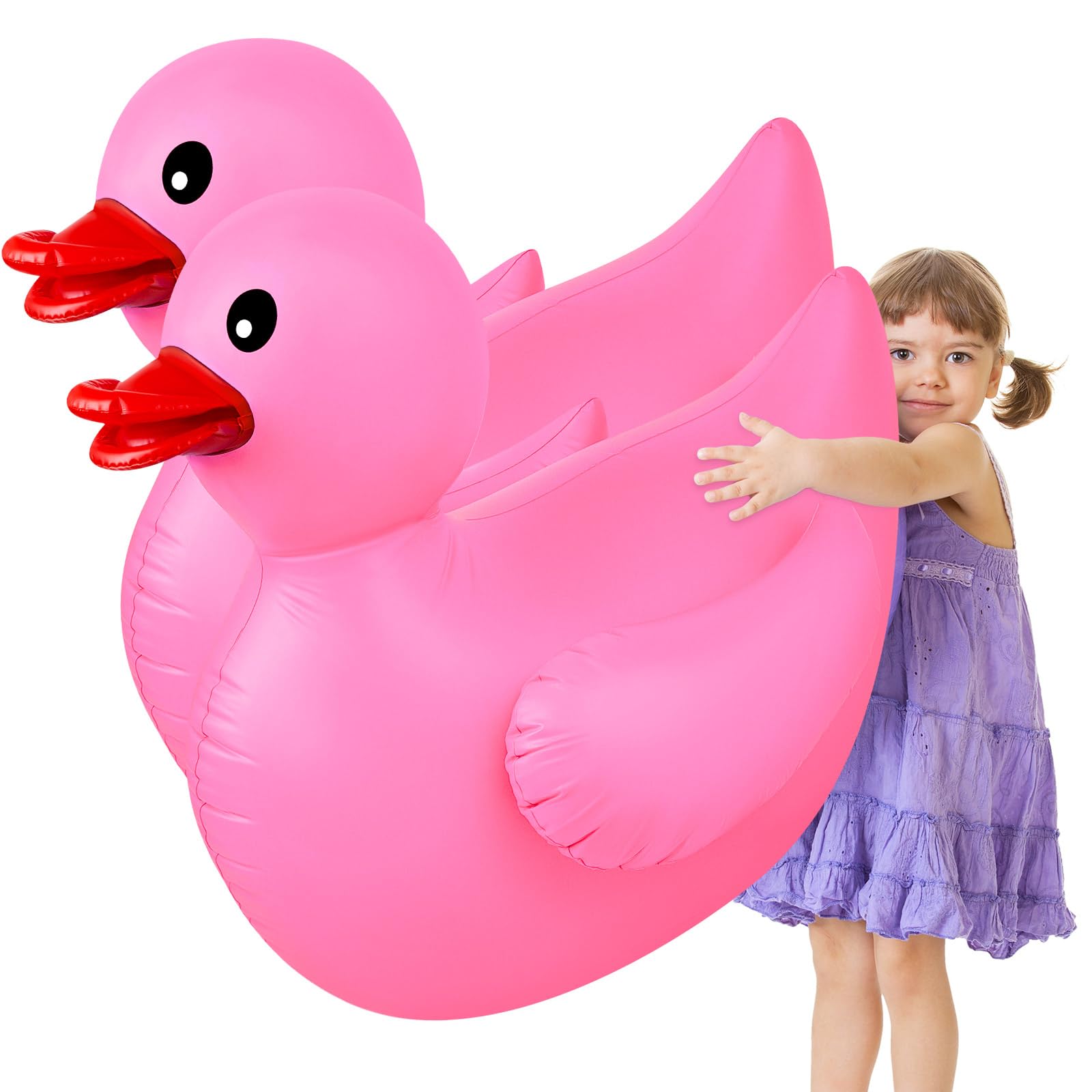 Snapklik.com : Hungdao 2 Pack 4 Feet Giant Inflatable Duck Huge Rubber ...