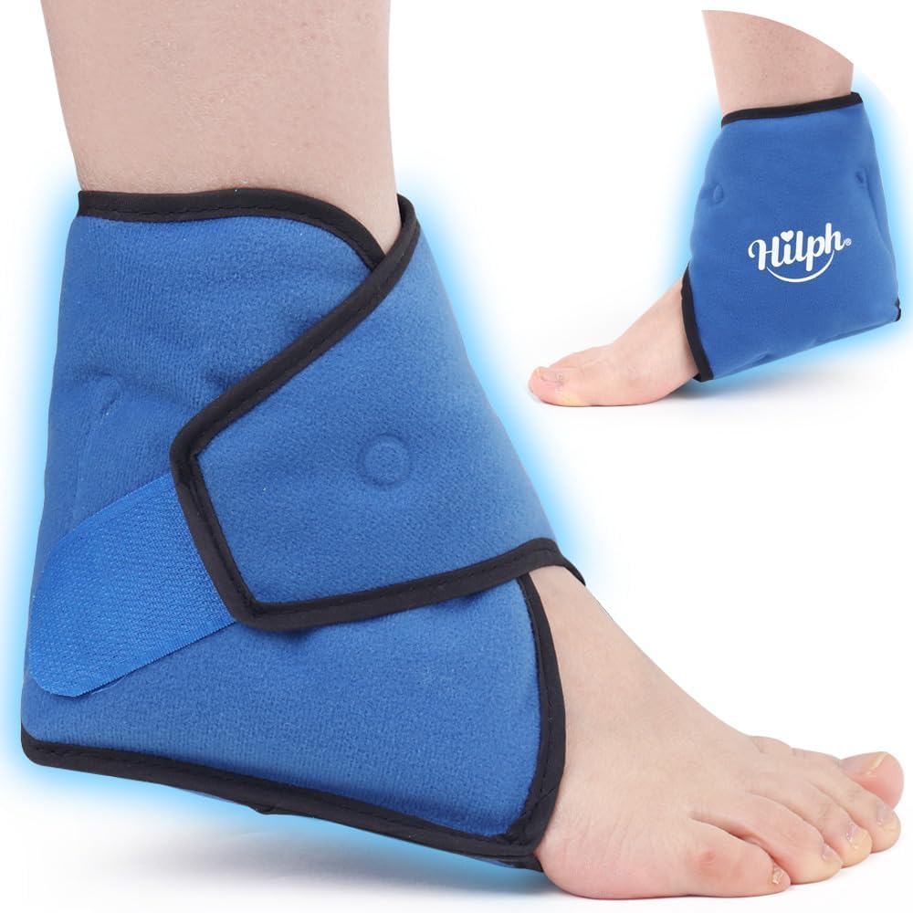 Hilph Ankle Ice Pack Wrap, Reusable Gel Cold Pack for Ankle Injuries ...