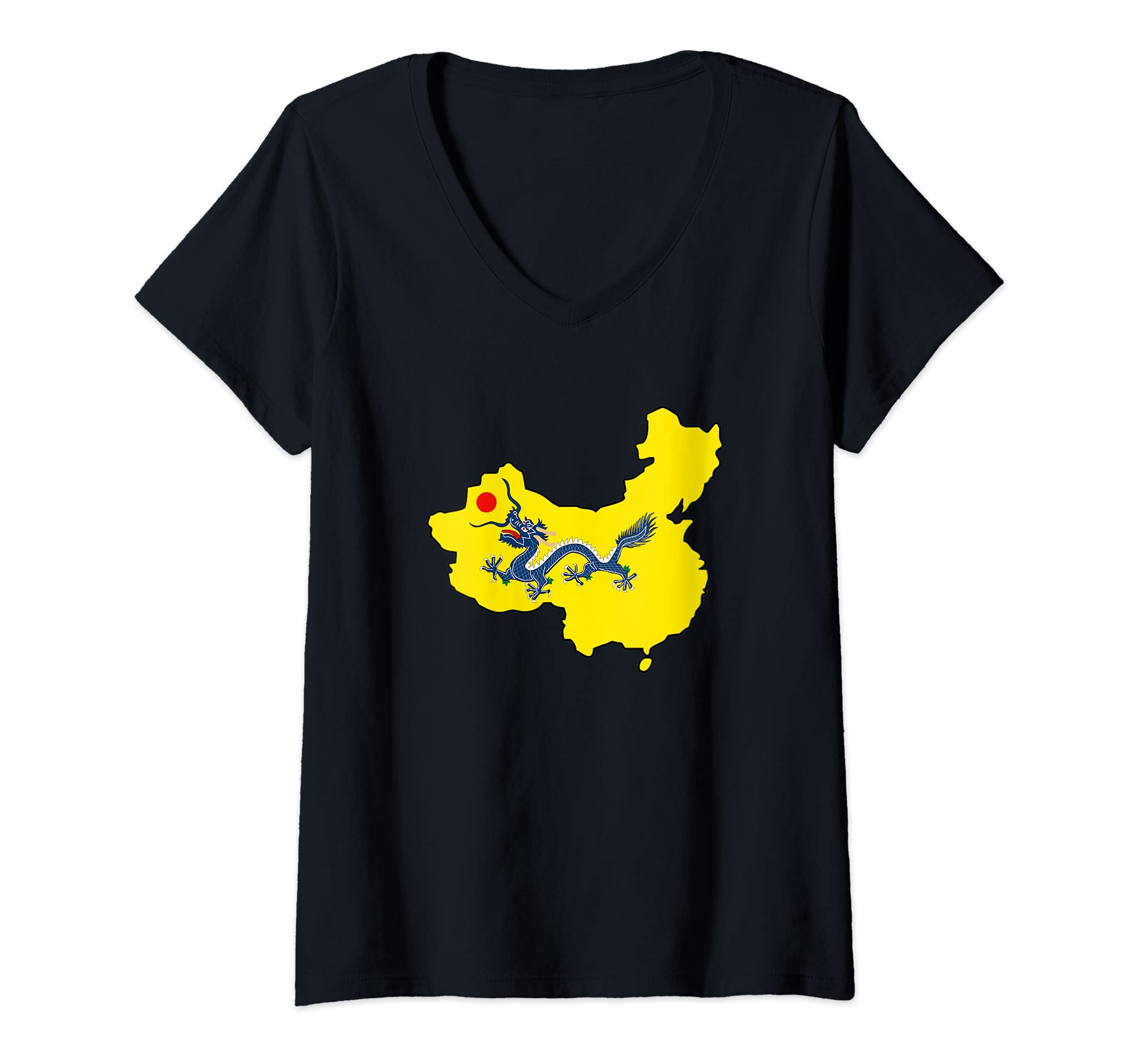 Womens Chinese Dragon Chasing The Sun Qing Dynasty Flag China ...
