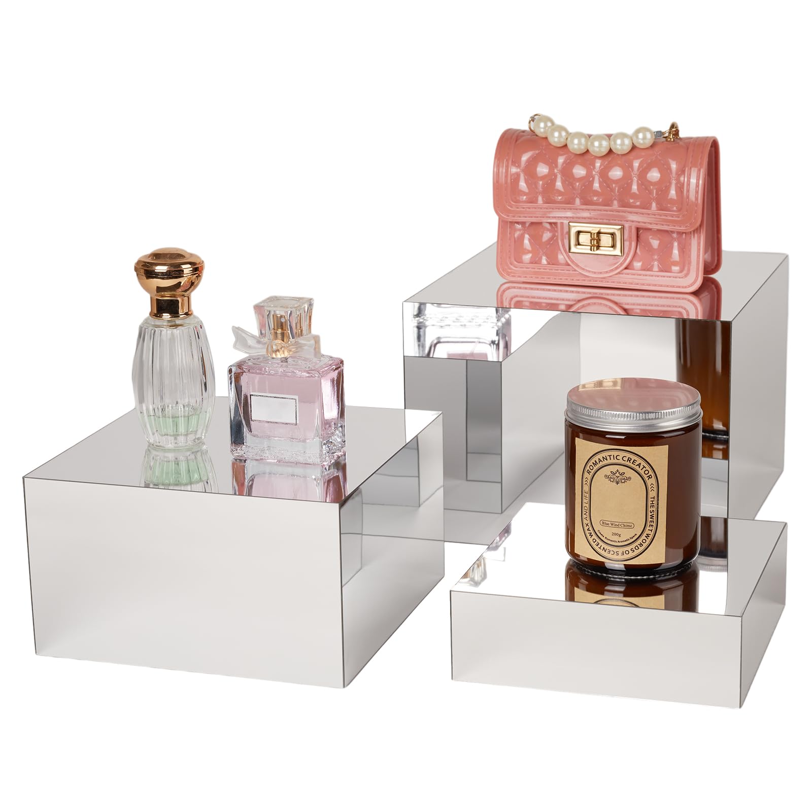 Amazon.com: Jolboldy 3 Pcs Acrylic Risers for Display, Acrylic Cube Box ...