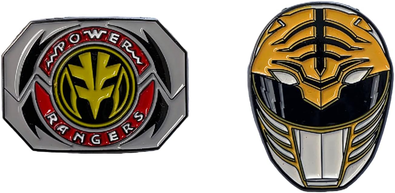 Amazon.com: Power Rangers White Ranger Mask and Emblem Tommy Officially ...