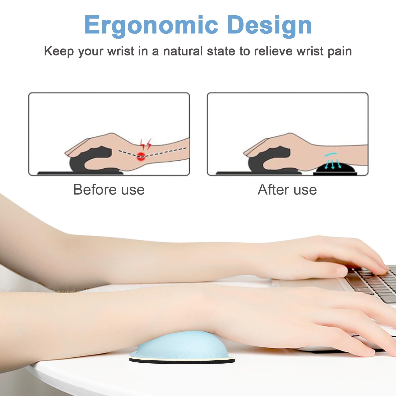 Snapklik.com : Mouse Wrist Rest, Ergonomic Memory Foam Mouse Wrist For ...