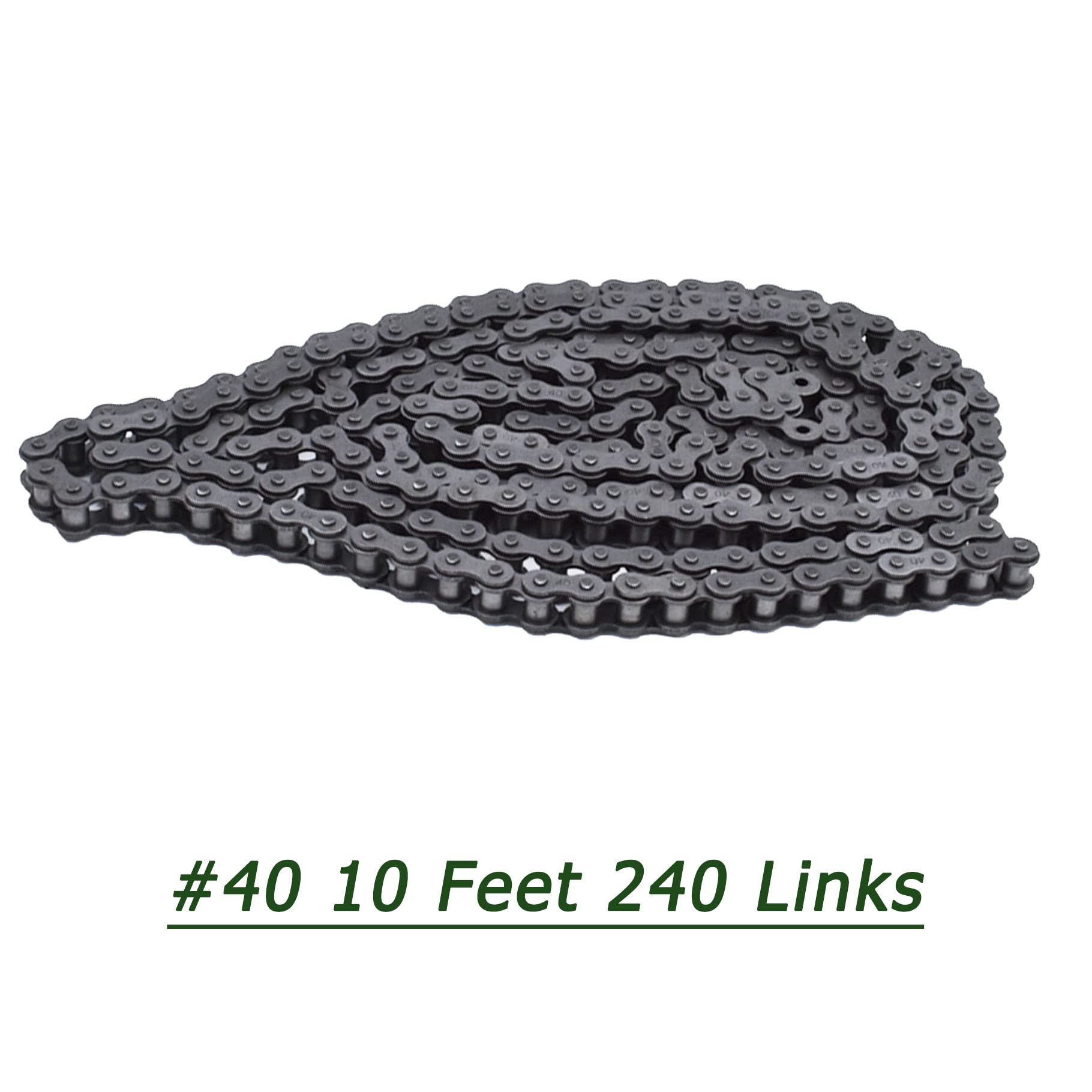 Snapklik.com : Timunr 40 10 Feet Carbon Steel Roller Chain 240 Links