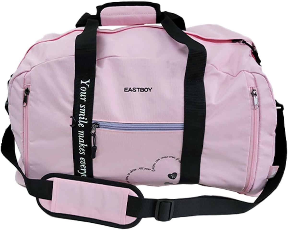 Amazon | EASTBOY イーストボーイ ボストンバッグ 50L 48L 拡張 2泊3日 3泊4日 女子 女の子 修学旅行 林間学校 宿泊学習 ピンク | ボストンバッグ