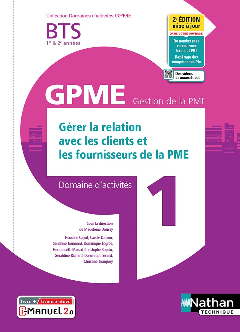 Amazon.com: Gérer relat clients/Fourn. BTS Gestion de la PME 1e/2e ...