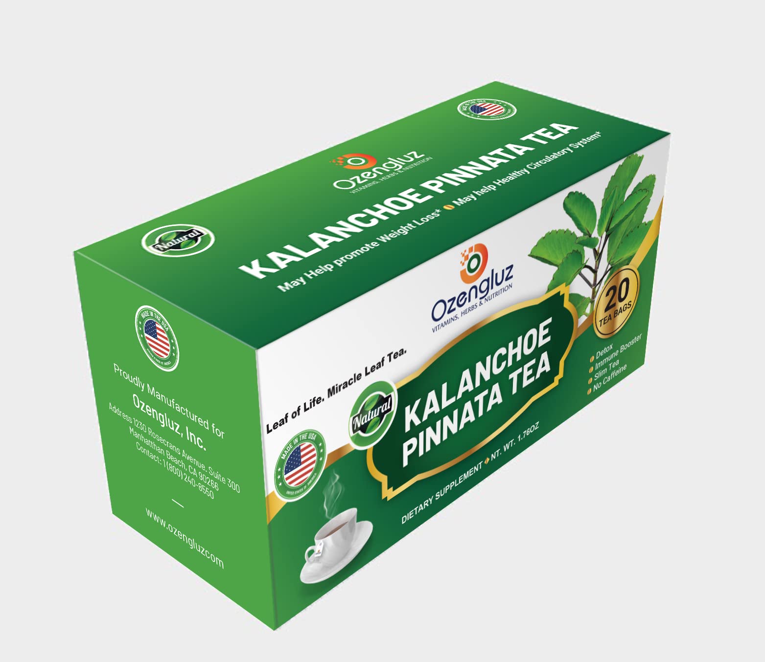 Buy Kalanchoe Pinnata-Leaf of Life (Miracle Leaf) Tea.1 Box (20-Tea ...