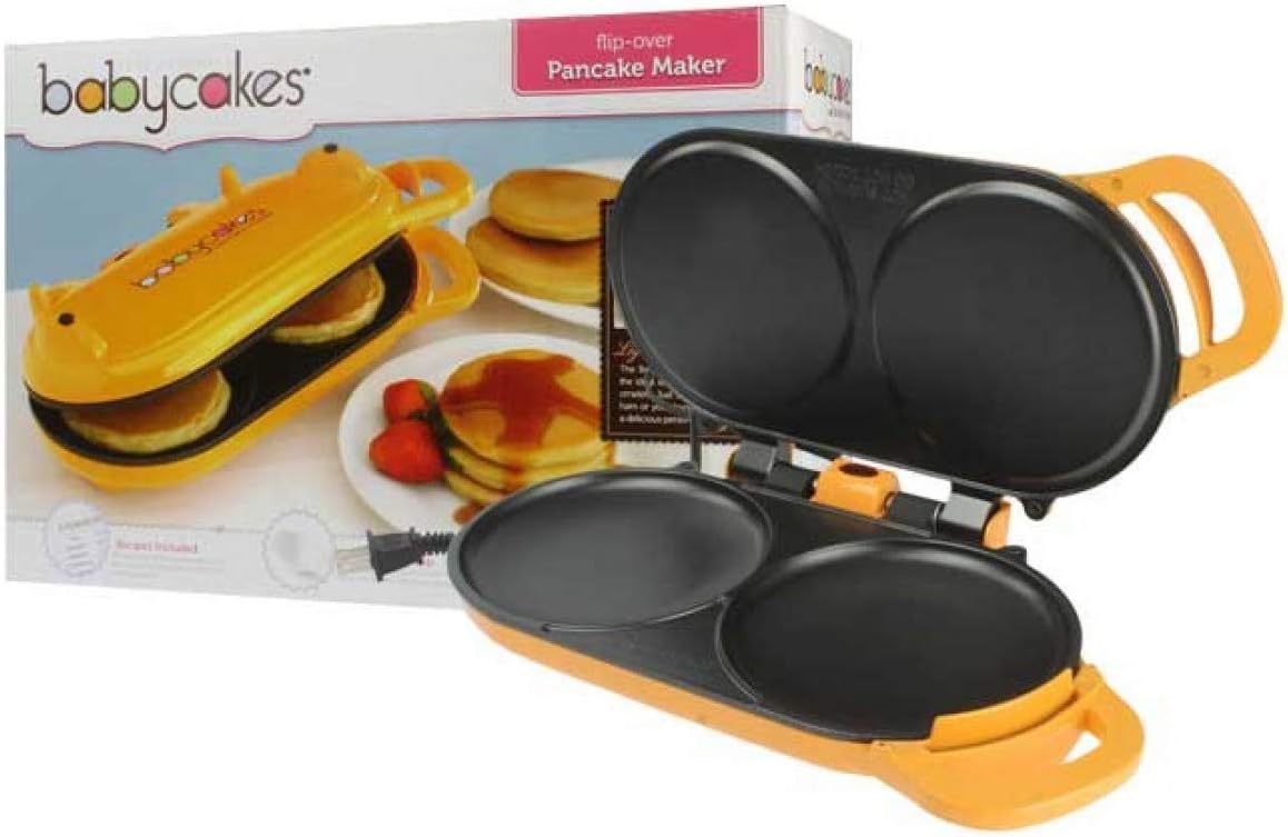 Amazon.com: Babycakes Flip-Over Pancake Maker Orange: Kitchen Small ...