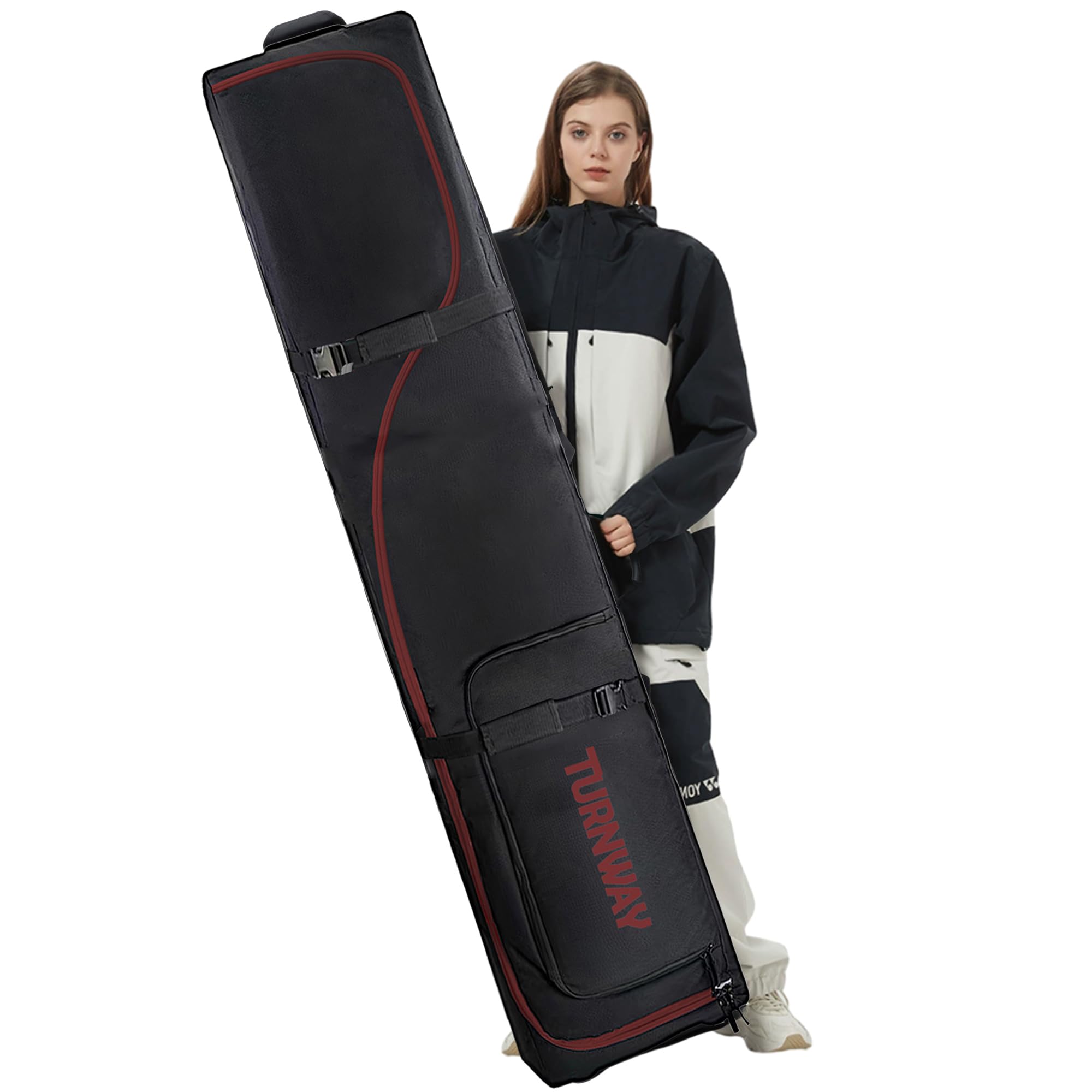 TurnWay Premium Padded Snowboard/Ski Bag with Wheels for Air Travel ...
