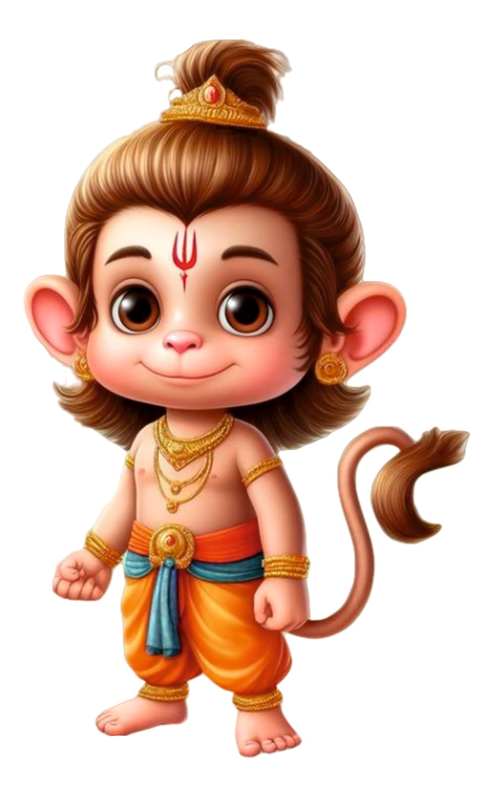 Techgifti Lord Little Hanuman ji Wall Sticker for Living Room, Kids ...