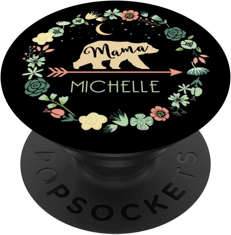 Amazon.com: Michelle Name Phone Grip Floral Mama Bear Gift For Mom ...