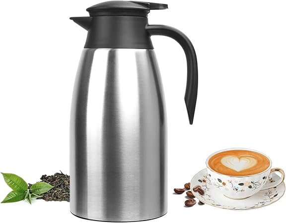 Amazon.com: 68oz Thermal Coffee Carafe - Insulated Stainless Steel Carafe Flask for Hot Liquids ...