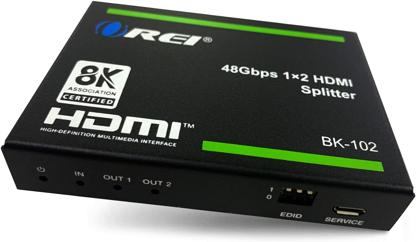 Amazon.com: OREI 8K HDMI Splitter 1 X 4, Duplicate/Mirror Any HDMI ...