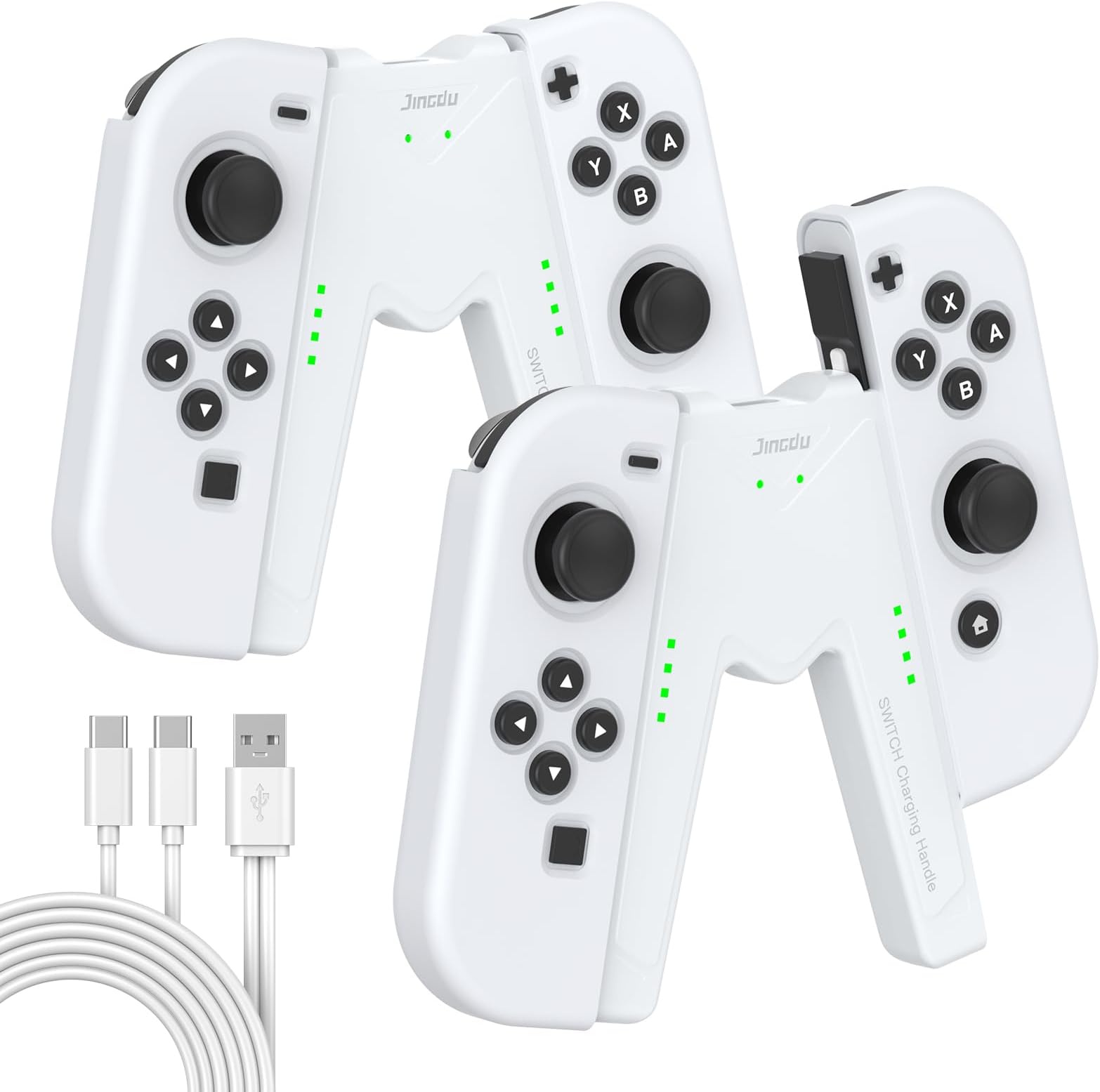 Amazon.com: JINGDU Switch Joy-Con Charging Grip Compatible with ...