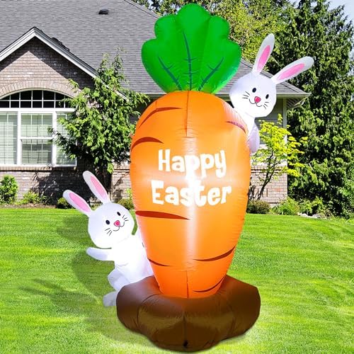 Amazon.com: Zcaukya Inflatable Easter Yard Decoration, 5 FT LED Lighted ...