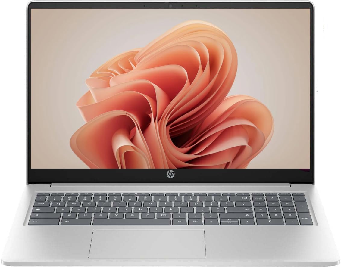 Amazon.com: HP Chromebook 15.6 Inch HD Laptop 15a-nb0013dx Intel N200 ...