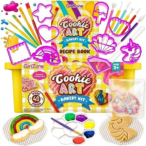 GirlZone Cookie Art Bakery Kit, Kekse Dekorieren mit Back Zubehör, wie ...
