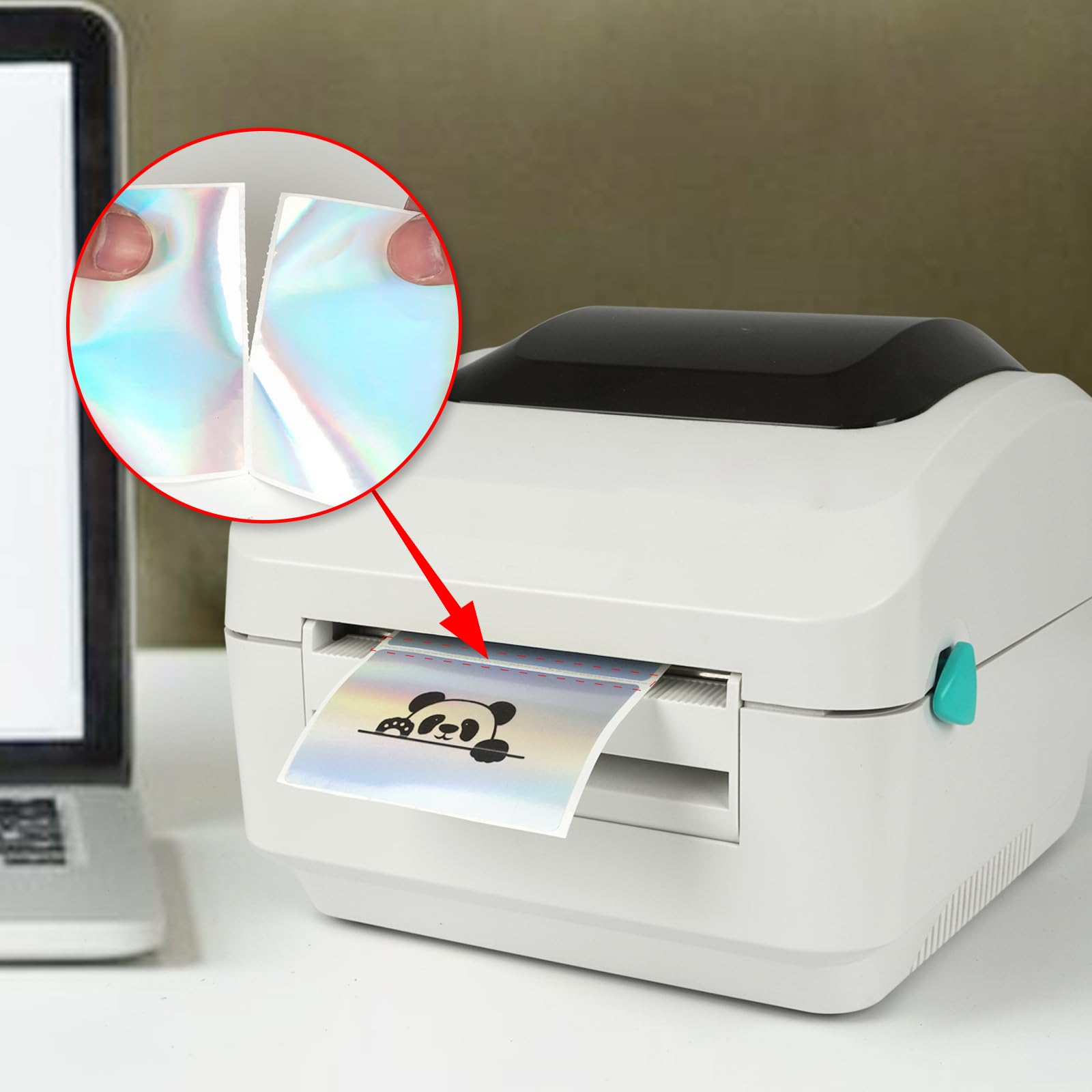 Snapklik.com : Silver Thermal Labels Vinyl 2 X 3 Inch Self-Adhesive ...