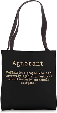 Amazon.com: Agnorant - Ignorant Plus Bolsa de mano Arrogant, Blanco, 16 ...