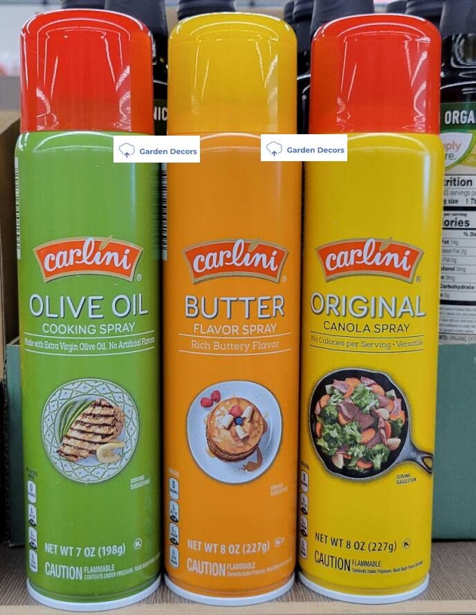 Carlini Oilve Oil Cooking Spray Butter Flavor Spray Original Canola ...