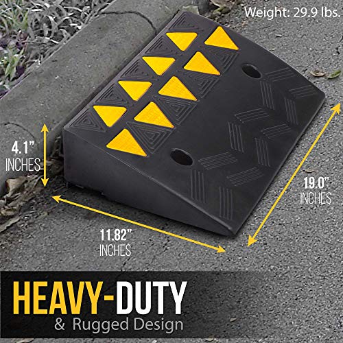 Snapklik.com : Pyle Car Vehicle Curbside Driveway Ramp - 2PC Heavy Duty ...