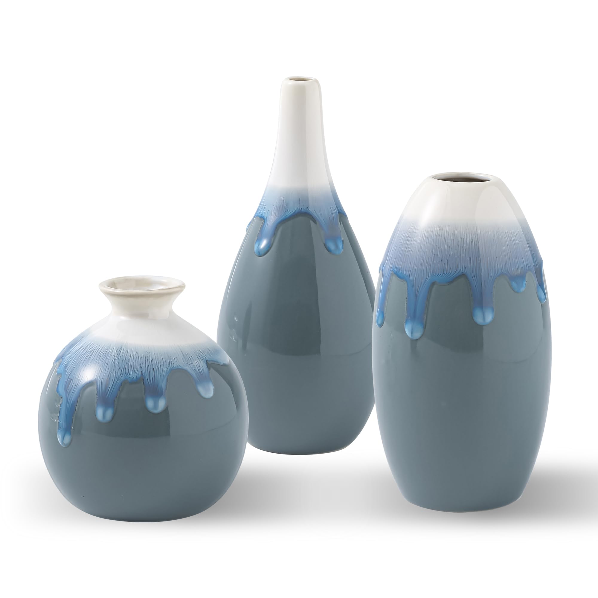 Amazon.com: SiegenPro Ceramic Vase Set of 3, Farmhouse Decor, Home ...