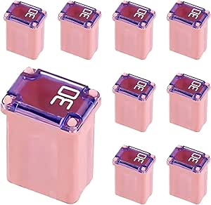 TSUGAMI Car Micro Cartridge Fuses, 10PCS 32V 30Amp Vehicles Square Slow ...