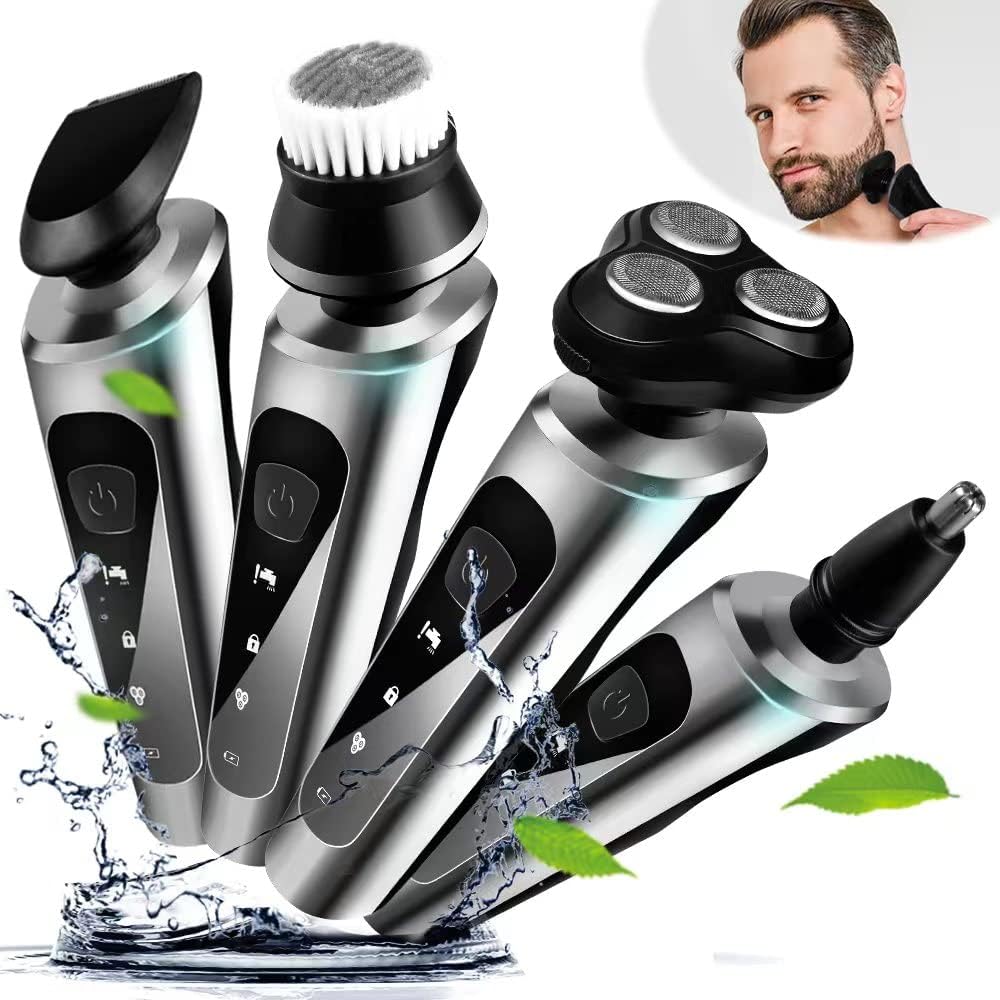 Amazon.com: Electric Shaver For Men, 4 In 1 Rechargeable Electric Razor ...